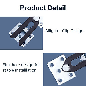 INCREWAY 4 Pieces Sofa Couch Sectional Furniture Connector Joint Snap Alligator Clip with Screws and 8Pcs Furniture Pads