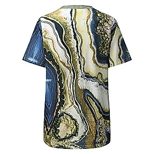 Womens Crewneck Pullovers Color Block Short Sleeve Side Split Tunic Tops Blouses for Women Fashion 2023 Summer Tops Dressy Green