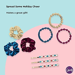 Goody Holiday Ball Scrunchies - 3 Count with 3 count Bobby Pins and 3 count Forever Elastics