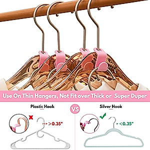 Jumperlay Clothes Hanger Hooks Connector for Outfit Pairing, Hanger Extender Hooks for Space Saving, Cascading Hanger Hooks for Organizing Small Closet, 100 Pack, White