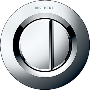 Geberit 116.043.21.1 01, Recessed, Remote Control for Dual Flush Pneumatic Button, for Sigma 8 cm, Bright Chrome