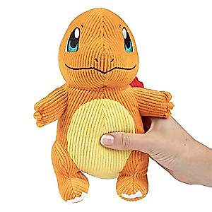 Pokemon 8" Charmander Corduroy Fabric Plush - Limited Edition - Officially Licensed - Authentic Soft Stuffed Animal Toy Figure - Gift for Kids, Boys, Girls - 2+