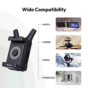 Accsoon Wireless Video Transmitter CineView Nano, 5G HDMI Wireless Video Transmission System for DSLR, RS2/RS3/RS3 Pro/Camera Stabilizer, 1TX to 4RX, App Control, Low Latency, Quick Release-Mini Size