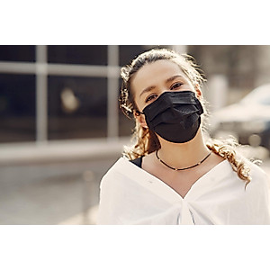 MagiCare Made in USA Masks - Black Face Masks Disposable - Premium 3 Ply Face Mask for Adults - Comfortable, Soft, Breathable - Black Face Masks Disposable Made in USA - 50ct Box