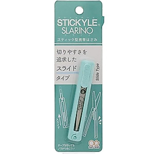 SUN-STAR Slarino Travel Ready Compact Scissors - Pocket Sized & Portable, Light Green S3720012 (Authentic Hologram for US and EU Only)