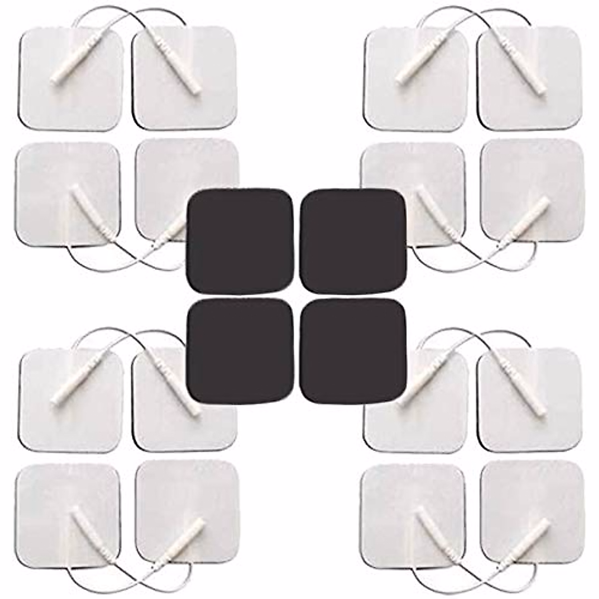 20 PCS Electrodes Pad, 2"x2" TENS Unit Replacement Pads,Compatible with EMS Muscle Stimulator Massager, Excellent Conducting Pads Long Lasting Pads