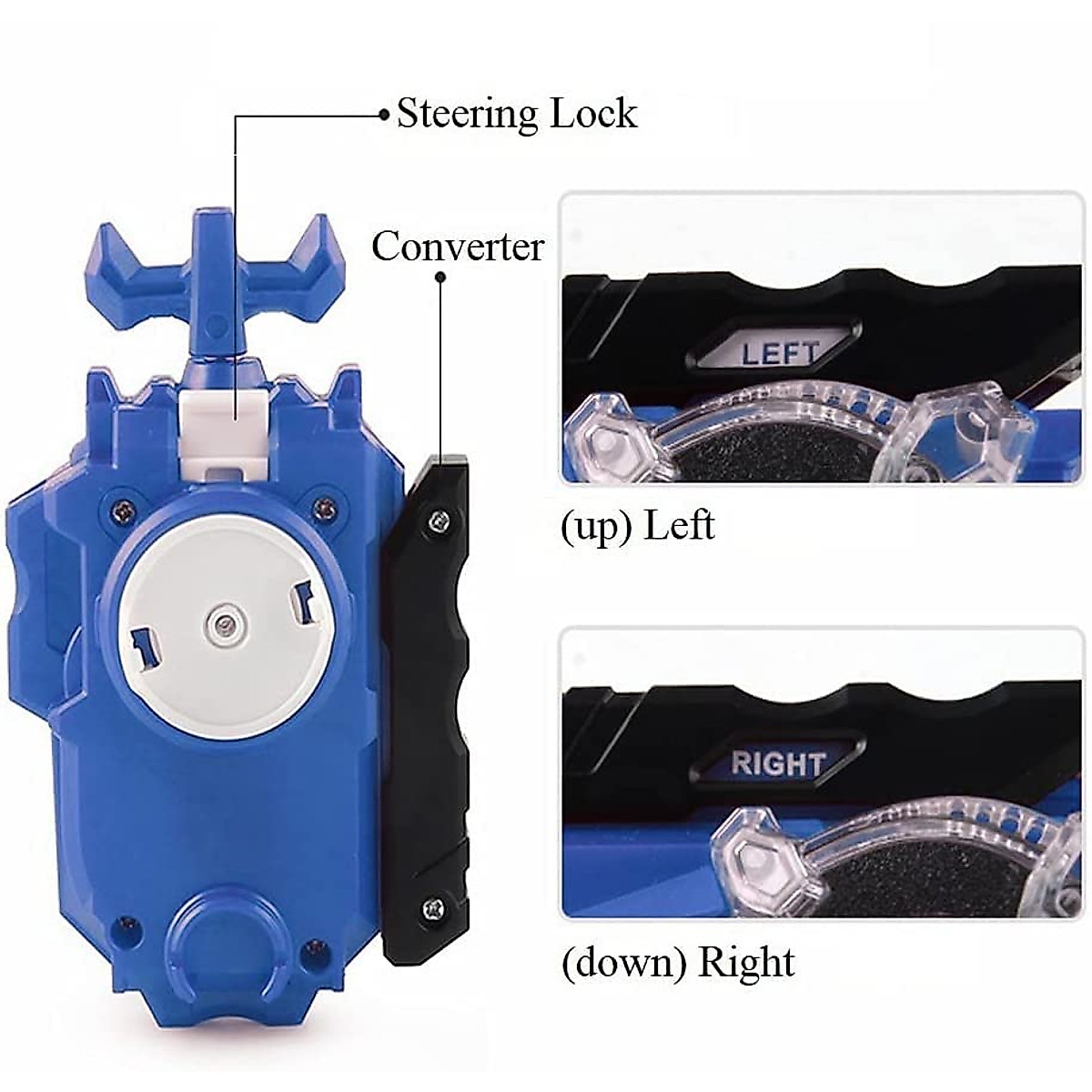 Bey Gyro(B-163) + Left&Right Sparking String Launcher Battle Bey Burst Set, Battling Top, Stickers & Launchers Set, Boys Kids Birthday Party Idea