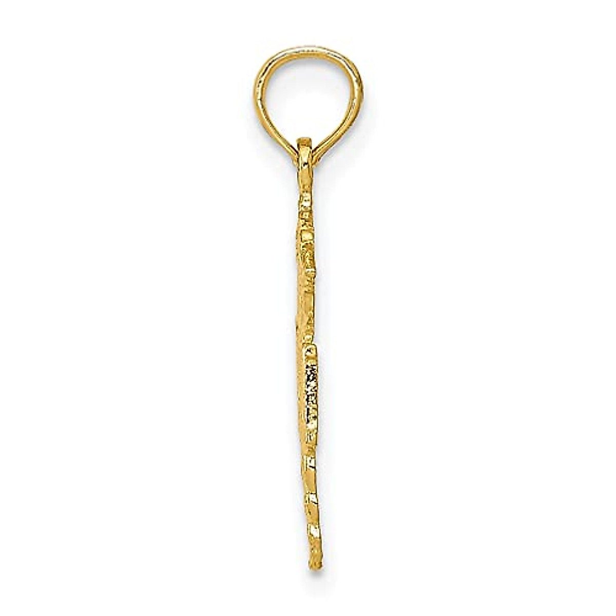 IceCarats 14K Yellow Gold R.n. Necklace Charm Pendant 25mm x 12mm Only
