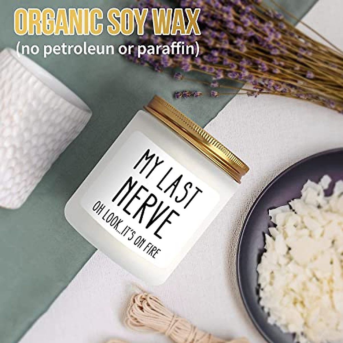 Scented Candles Gifts for Women, Funny Birthday Christmas Valentines Day Gifts for Her, Mom, BFF, Best Friends, Girlfriend, Sister(Lavender)