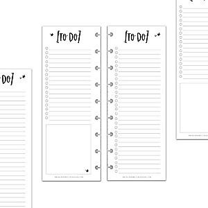 BetterNote Skinny To Do List Refills for Discbound Notebooks, Half Sheet Checklist, Fits Levenger Circa, Staples Arc, TUL, The Happy Planner, Disc Bound, Talia (Whimsy- 25 Sheets, 9-Disc, 7"x9.25")
