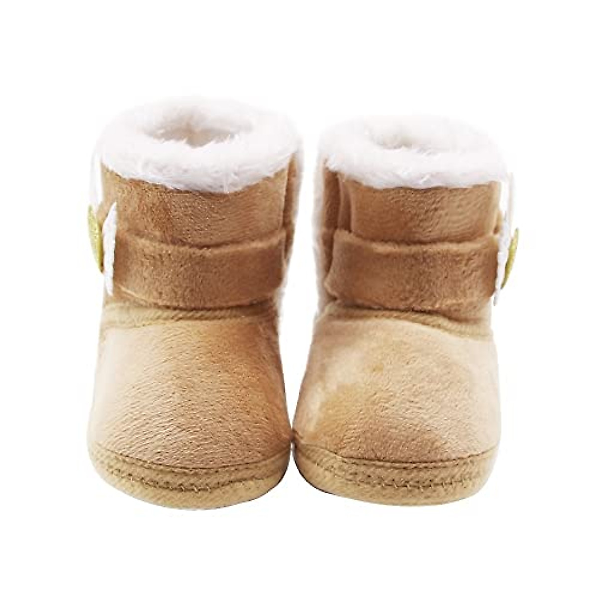 Toddler Boys Booties Girls Snow Warming Shoes Baby Soft Boots Infant Baby Shoes Baby Girl Booties 6-12 Months (Coffee, 6-9 Months)