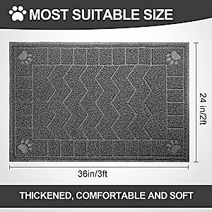 Motsamla Cat Litter Mat, Litter Trapping Mat Soft on Kitty Paws, 35" x 24" Kitten Litter Box Mat for Cleaner Floors, Waterproof, Easy Clean, Durable Large Size Cat Litter Pad for Kitten.