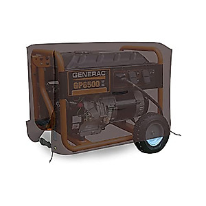 Covers & all Outdoor Generator Covers 18 Oz Waterproof - 100% UV & Weather Resistant PVC Coated Generator Cover with Air Pockets and Drawstring for Sungfit (38" X 28" X 30", Coffee)