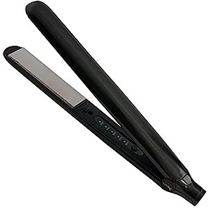 CHI 1" Titanium Hairstyling Iron with TouchSlide Adjustable Heat Settings and Curved Floating Plates, 1 lb, Black
