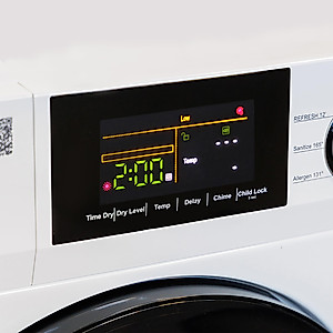 Equator 24" 220V Vented SENSOR Dryer SANI 4cf/18lbs Touch Control DIGITAL