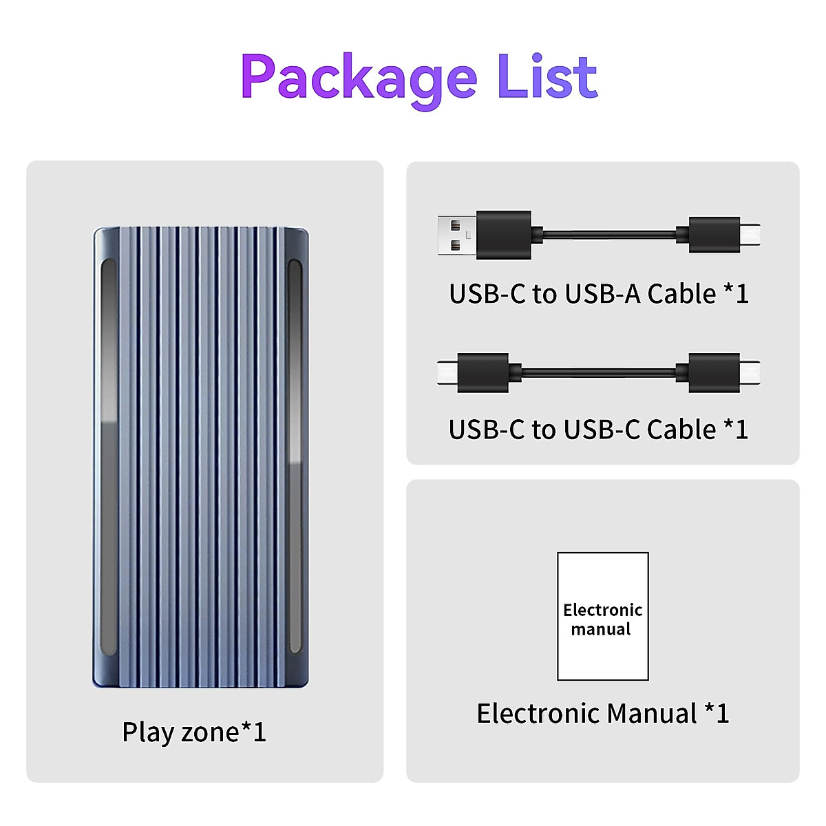 OYZENA Retro Game Console 2T. USB-C to USB-A/C, Up to 10Gb/s