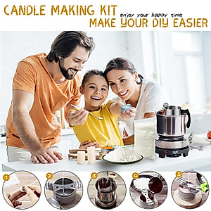 HOWFIELD Soy Candle Making Kit Supplies - DIY Candle Making Kit 32oz Wax Melting Pot and More Necessary Tool