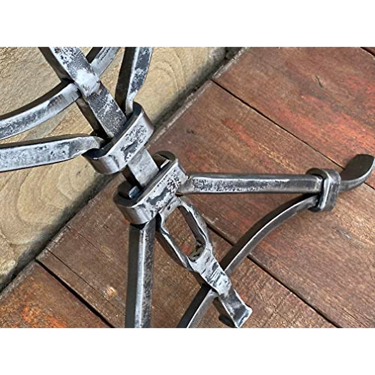 A set of 2 table legs, hand forged table legs