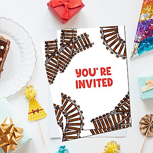 Cute Chugga Chugga Two Two Train 2nd Birthday Party Invitations with Envelopes Set of 20 Train 2 Years Old Second Birthday Party Invites Fill in Blank