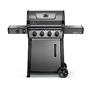 Napoleon Freestyle 425 - F425DSBPGT-ECP - Graphite, Porcelain Enamel & Stainless, 4 Burner, Range Side Burner, Cast Iron Cooking Grids
