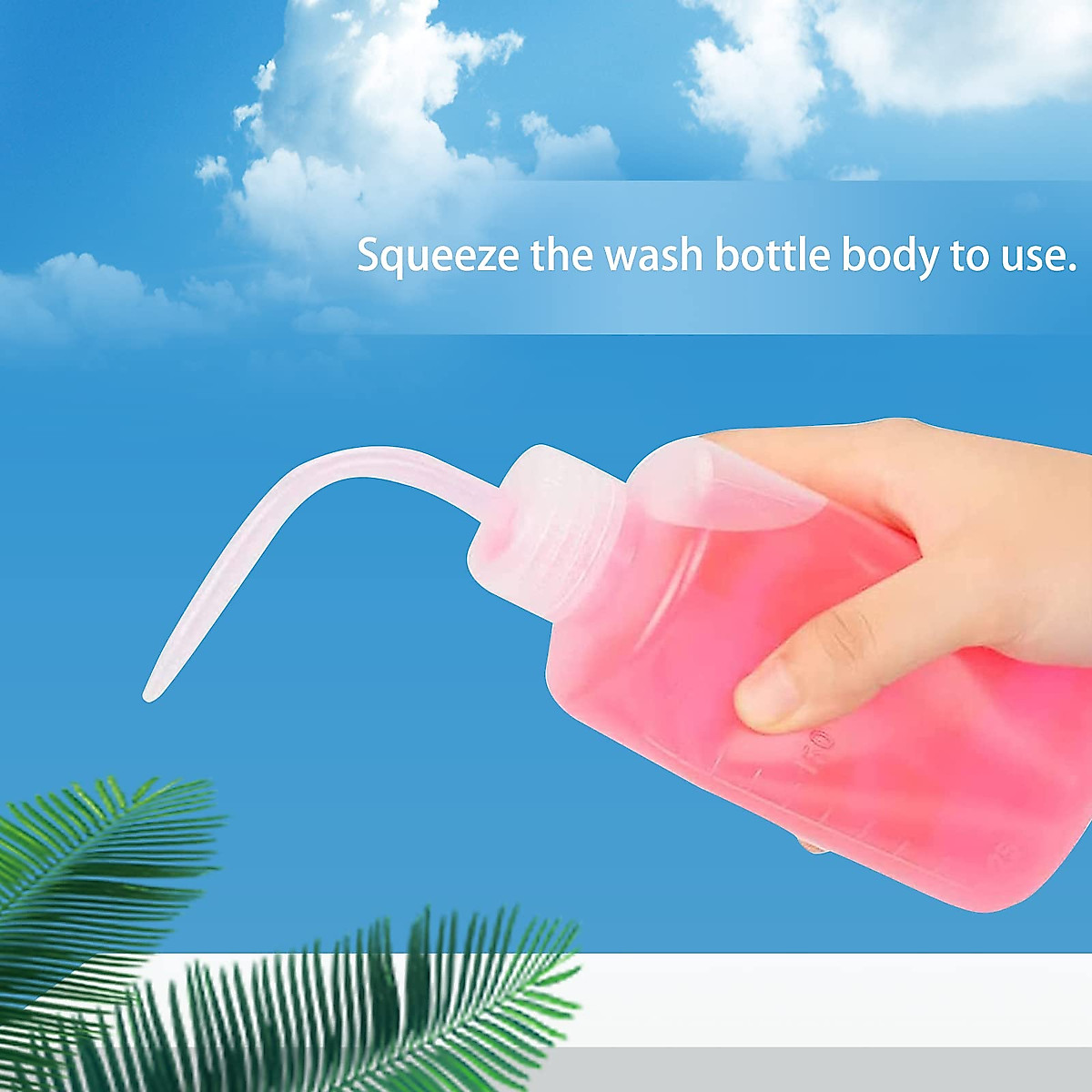 Yugui Tattoo Wash Bottle 2Pcs Wash Bottle Watering Tools Economy Plastic Squeeze Bottle 500ml&250mL for Medical Label