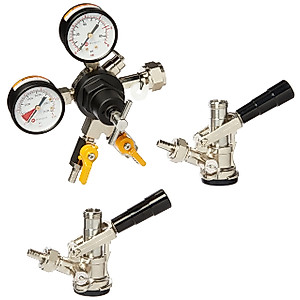 Kegco Dual Tap Tower Kegerator Conversion Kit, None,Chrome