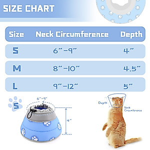 Supet Cat Cone Collar Soft to Stop Licking After Surgery Cat Recovery Collar for Small Large Cats Adjustable Elizabethan Collar for Cats Kittens