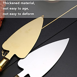 JCYUANI Cake Cutting Set for Wedding Stainless Steel Cake Knife and Server Set Birthday Celebration Cutter Suitable for Wedding Cakes, Cheese, Bread, Baked Cakes