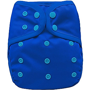 OsoCozy Economy Prefold Cloth Diaper Package - 3 Dozen Infant 4x8x4 Unbleached 100% Cotton Prefold Diapers (7-15 lbs) & 4 One-Size Diaper Covers (2 Blueberry and 2 Green)