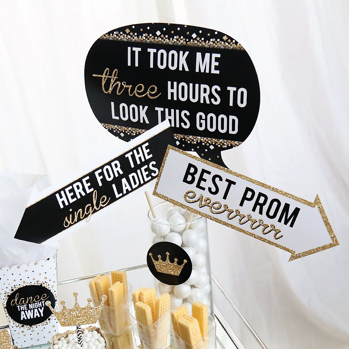Big Dot of Happiness Funny Prom - Prom Night Party Photo Booth Props Kit - 10 Piece