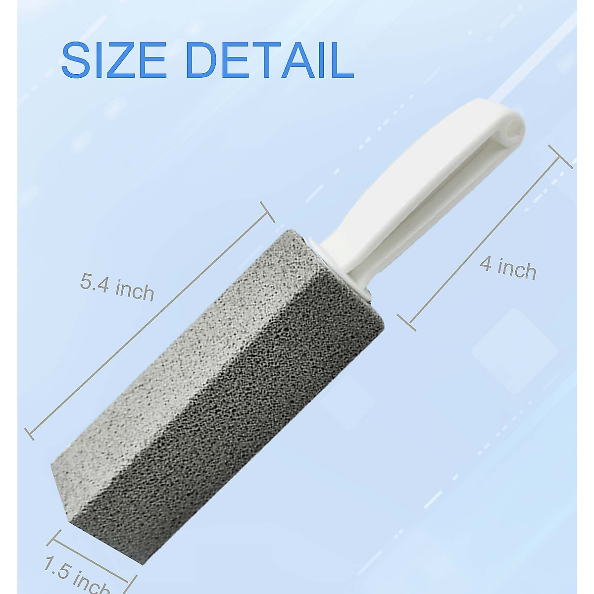 [8 Pack] Pumice Stone for Toilet Bowl Cleaning with Handle, Pumice Stone Toilet Cleaning Brush, Also Removes Limescale, Calcium Buildup and Hard Water Rings