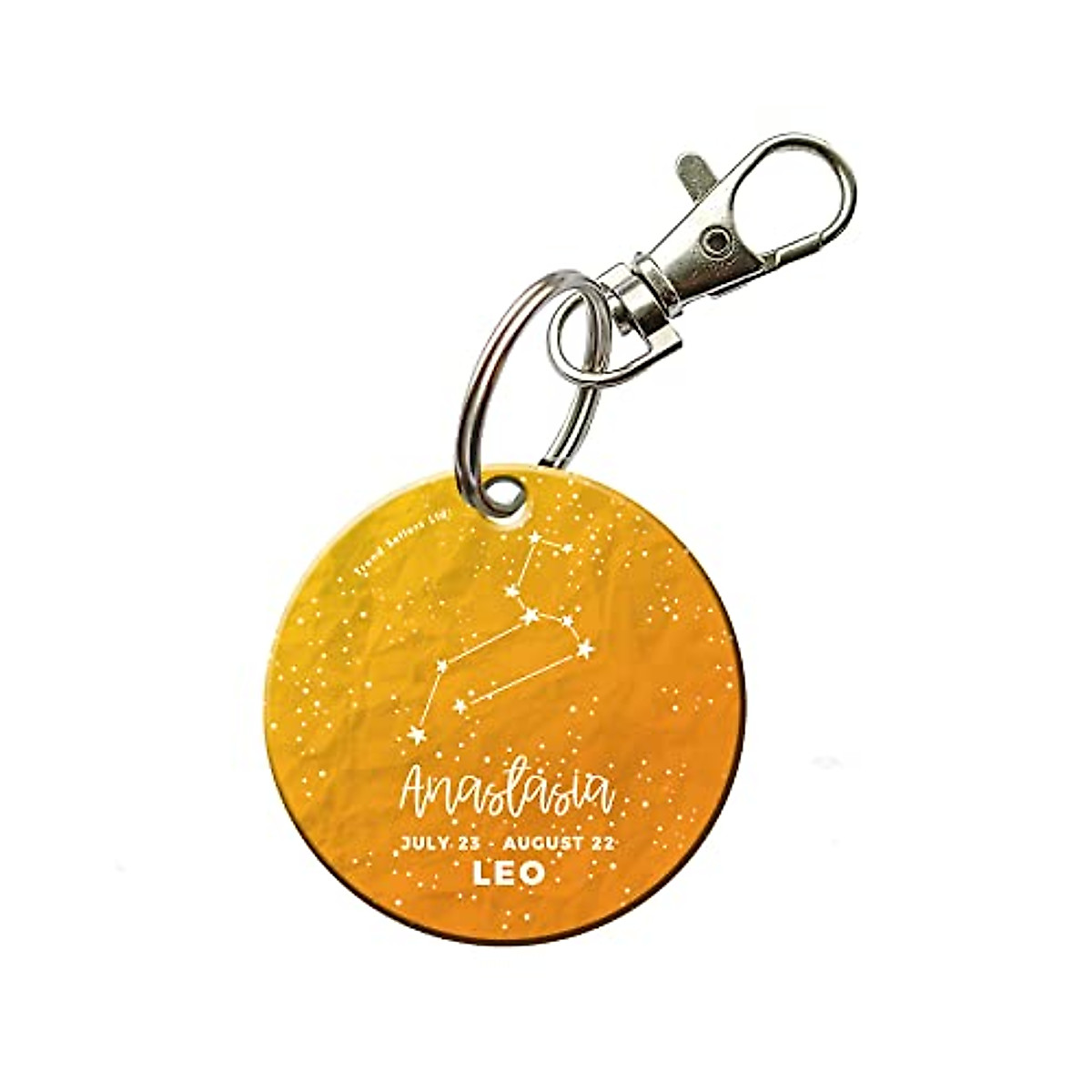 Trend Setters Ltd. – Leo Zodiac - Personalized –Acrylic Keychain – Fused Image Birthday Gift Stocking Stuffer