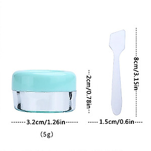 5g Travel Containers for Cosmetics and Skincare - 4 Clear Jars with Lids and 1 Cream Stick - Leakproof, Durable and TSA Approved