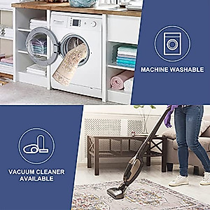 wxnzsl Area Rug 2x3 Washable Rugs Non Slip Vintage Low Pile Rug,Small Boho Accent Entryway Rug for Living Room Bedroom Kitchen Bathroom -Beige