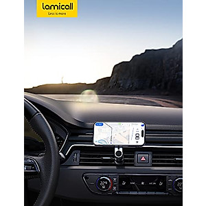 Lamicall for MagSafe Car Phone Mount - [Aluminum Stable Frame] [20 Strong Magnets] Magnetic Car Vent Phone Holder Mount, Air Vent Car Holder Mount for iPhone 14 13 12 Pro Plus Max Mini MagSafe Case