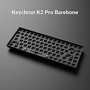 Keychron K2 Pro 75% Layout Hot-Swappable Wireless Mechanical Keyboard, Custom QMK/VIA Programmable Macro RGB Backlight Aluminum Frame Compatible with Mac Windows Linux - Barebone Version