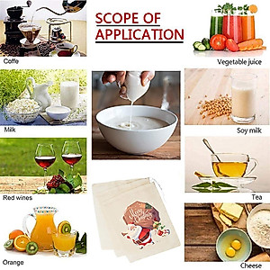 Cotton Drawstring Bags 100 Pieces, 3.94x3.15 Inches Unbleached Fabric Cloth Muslin Reusable Cotton Cheese Nut Milk Bags Tea Bags Spice Bags Muslin Bags with Drawstring for Spice, Tea, Coffee