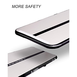 Inflatable Air Gymnastics Mat 10ft Training mat 4 inches Thick tumbling mat with Electric Pump for Home/Gym/Outdoor (Black-10FT)