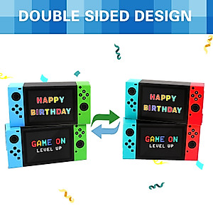 Video Game Party Favor Boxes - 12 PCS Game On Theme Gifts Boxes for Boys Kids Video Game Birthday Party Supplies Goodie Candy Bags Gamer Party Decorations