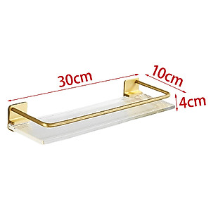 ＡＷＨＡＯ Bathroom Floating Shelf Acrylic Wall Shelf Bathroom Shelf Holder for Bathroom Bedroom, 30cm