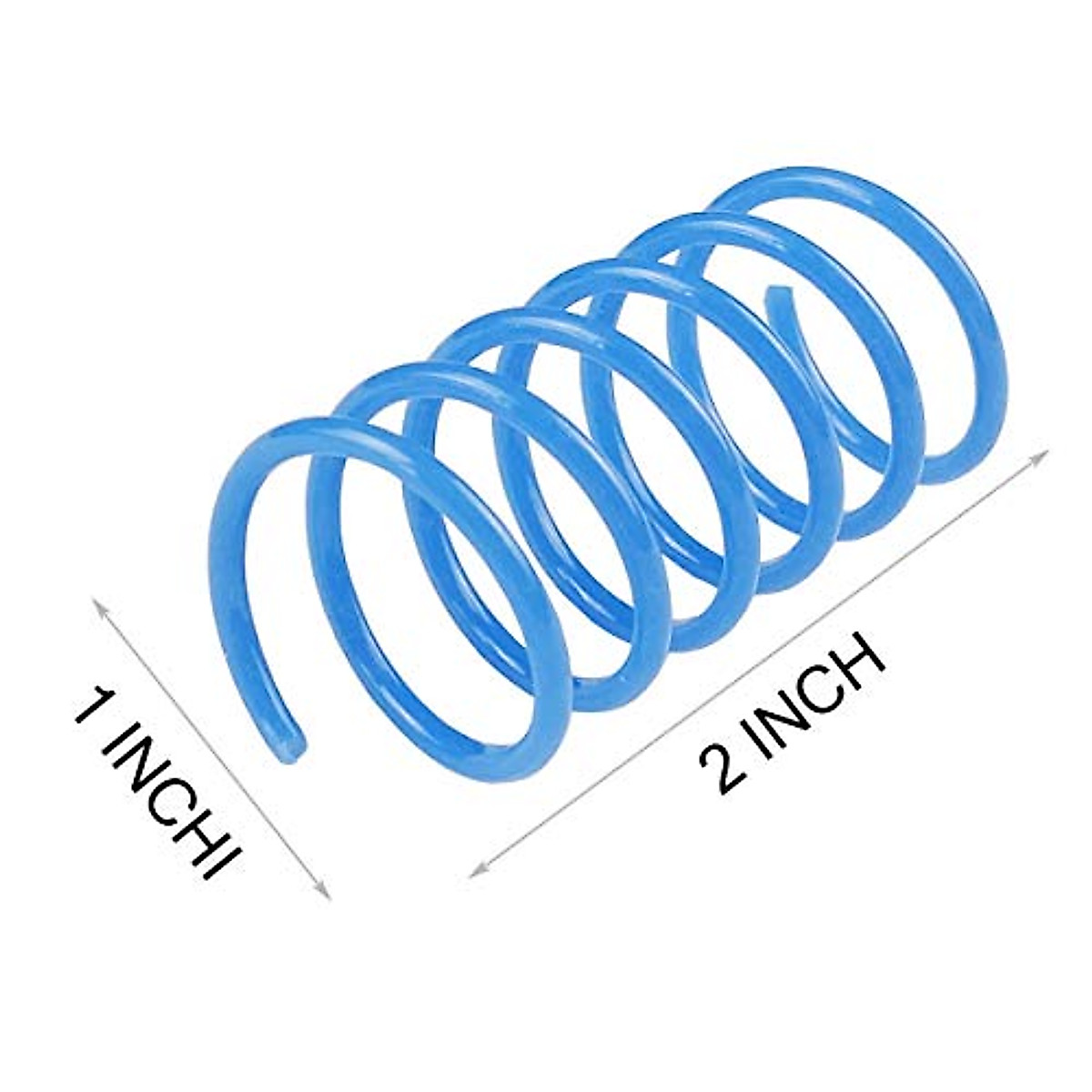 Tamu style Cat Spring Toys (15 Pack), Plastic Coils for Indoor Active Healthy Play, Colorful 2 Inch Spirals