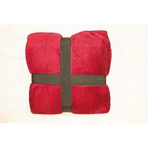 Elegant Comfort Ultra Super Soft Fleece Plush Luxury Blanket King/Cal King Burgundy