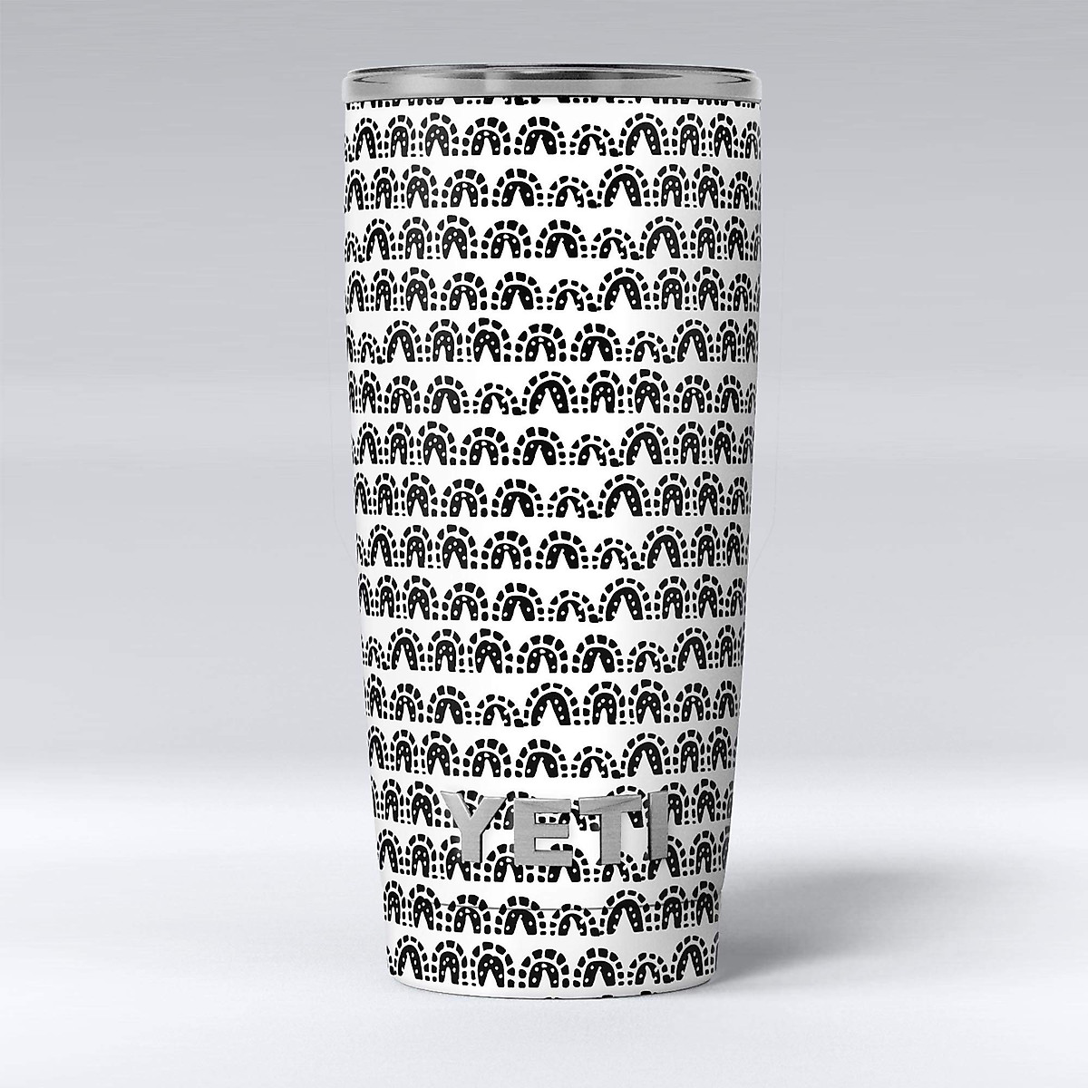 Design Skinz Semi-Circle Glyphics with Translucent Backing - Skin Decal Vinyl Wrap Kit Compatible with The Yeti Rambler Cooler Tumbler Cups