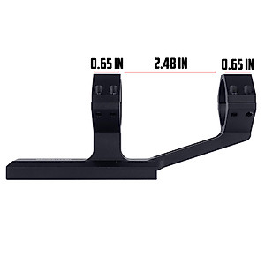 Monstrum 3-9x32 Rifle Scope with Rangefinder Reticle | ZR255 H-Series Offset Scope Mount | Bundle