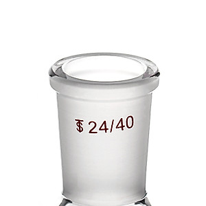 QWORK 500 mL Borosilicate Glass Erlenmeyer Flask, Thick Wall Flask with 24/40 Outer Joint