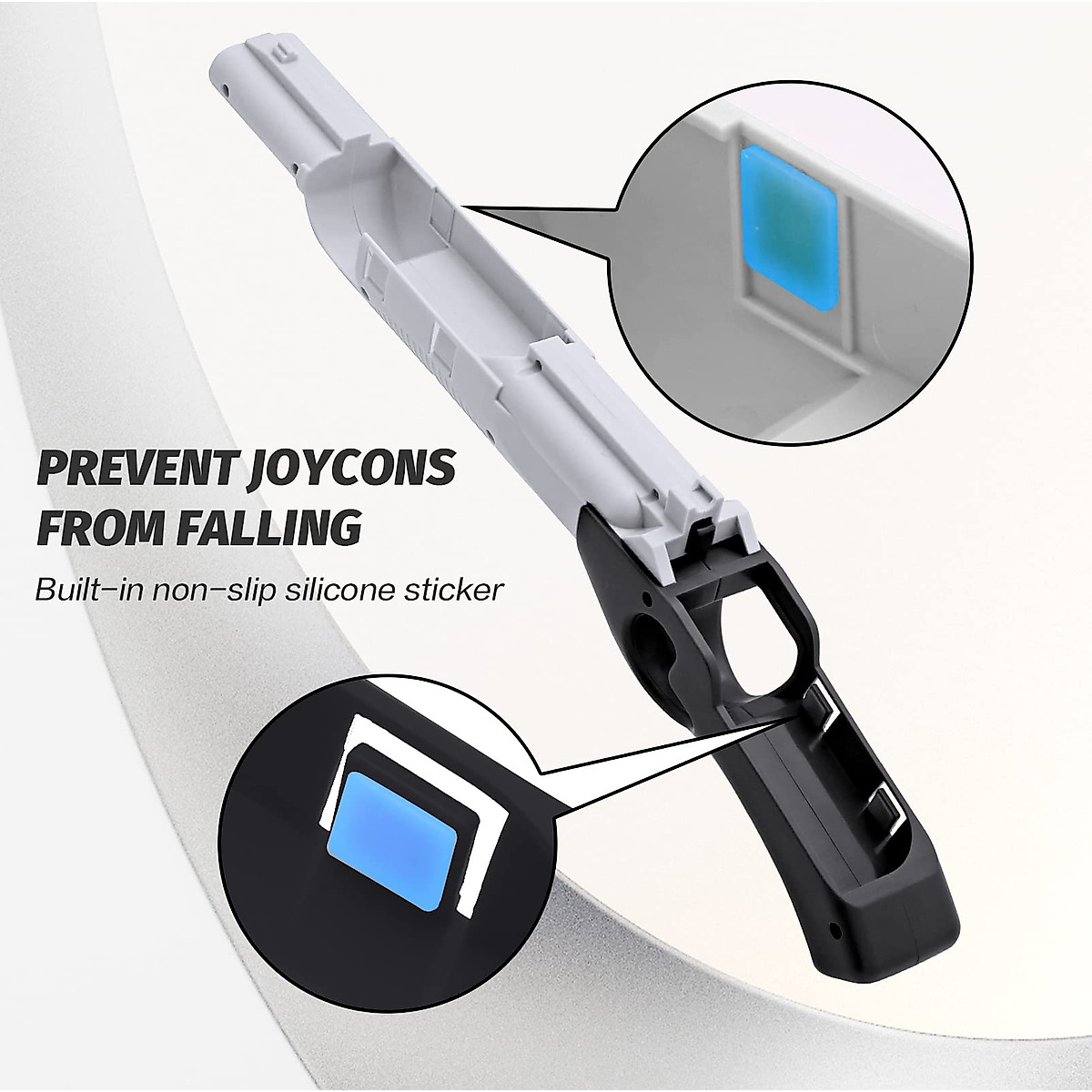 HEATFUN Game Controller Compatible with Nintendo Switch Games Wolfenstein 2: The New Colossus, Big Buck Hunter Arcade - Switch and Other Games - Black White