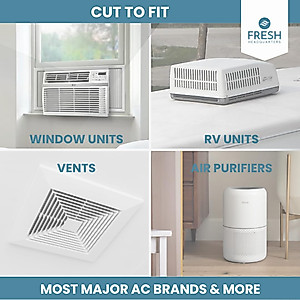 Cut-to-Fit Replacement Window Air Conditioner Filter, 24” x 16” - Universal Sizing AC Unit Filtration Pad Removes Dust, Pollen, Pet Odors, and VOCs, Made in the USA
