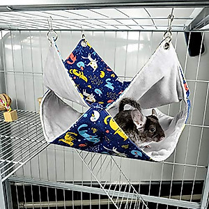 WBYJ Rat Hammock Bed Small Pet Cage Hammock, Soft Ferret Hammock,Small Animal Cage Accessories Double Bunkbed Hideouts Cave for Guinea Pig Ferret Squirrel Gerbil Rat Chinchilla Bunny Kitten