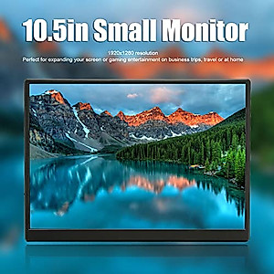 RTLR Small Monitor, Small Computer Screen Builtin Speakers FHD IPS Portable Mini Display with High Sensitivity for Gaming