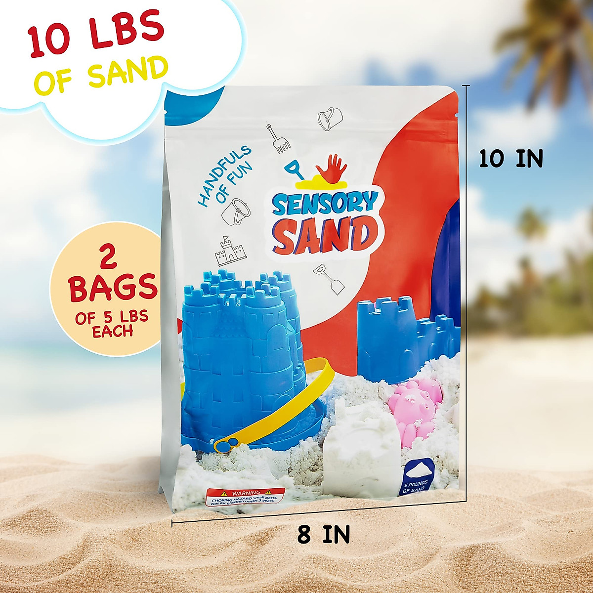 Sensory Sand White Sand Bulk Refill 10 Pounds of White